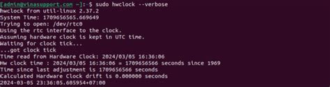hướng dẫn sử dụng lệnh hwclock trong linux vinasupport