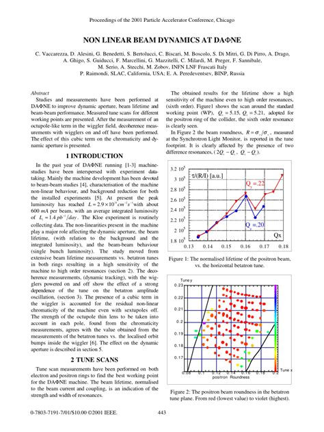 Pdf Nonlinear Beam Dynamics At Daphne