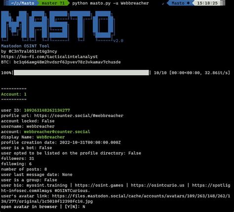 Cli Python Tool Osint Socmint Mastodon Socialmedia Intelligence