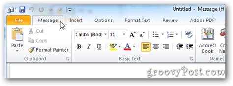 Outlook 2010 How To Hide The Ribbon