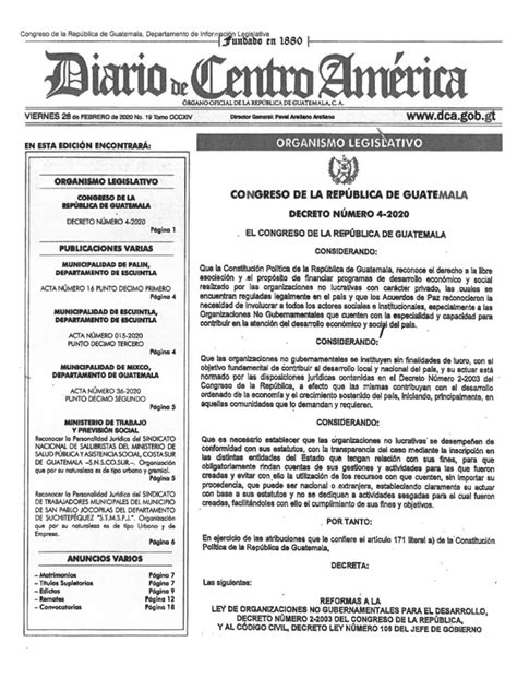 Reformas A La Ley De Organizaciones No Gubernamentales Para El