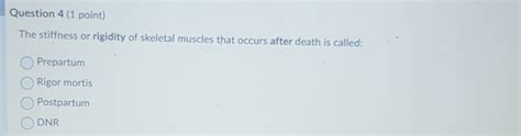 solved question 4 1 ﻿point the stiffness or rigidity of