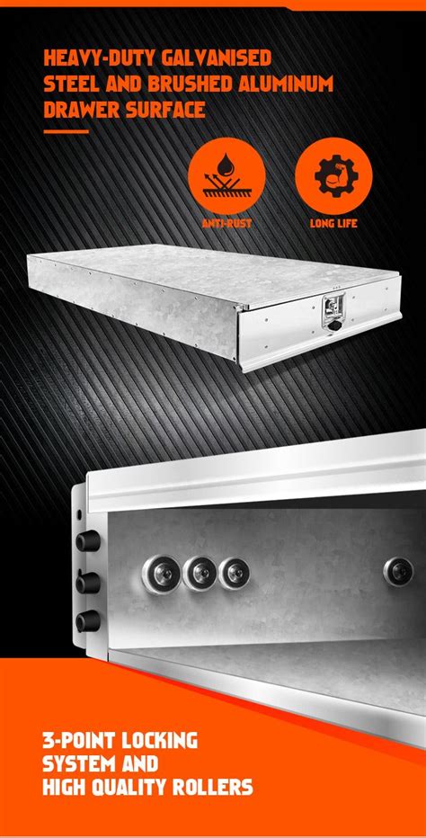 Steel Under Tray Tool Box Roller Drawer For Utes Trucks Caravans X X Cm Crazy Sales