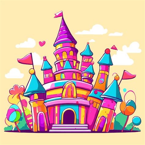 Premium Vector Fantasy Candy Castle