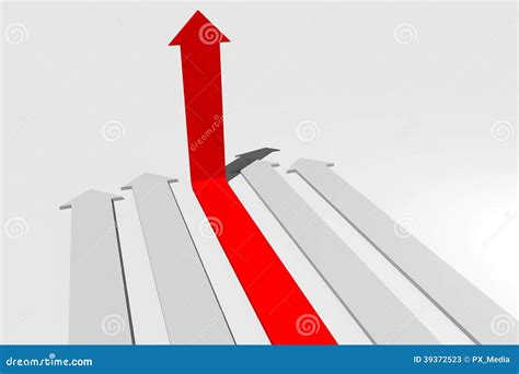 Direction Growth Arrow Sign Design Entertainment Red Fast Motion Target Stock