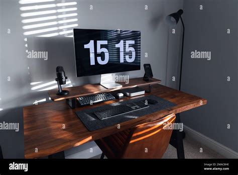 London November 01 2022 Minimal Desk Setup With Apple Mac Mini