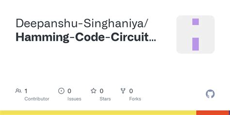 Github Deepanshu Singhaniya Hamming Code Circuit Simulator