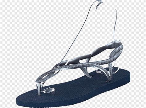 Slipper Flip Flops Shoe Blue Silver Silver Blue White Png Pngegg