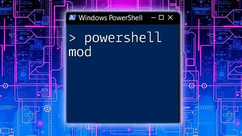 mastering powershell mod a quick guide to commands