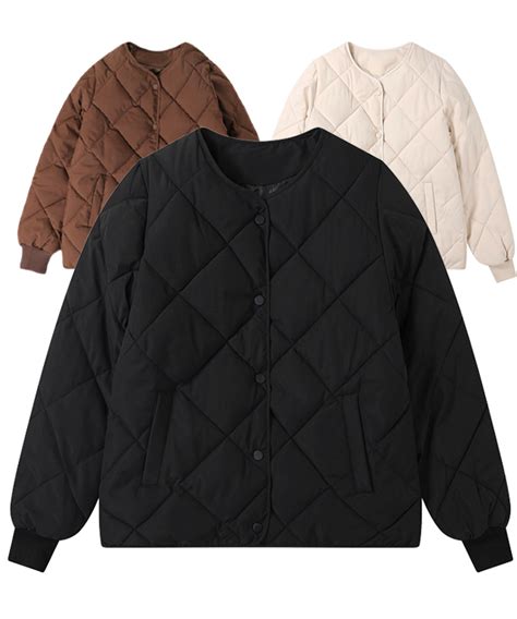 25차 입고💕55 88까지 2size💕빅사이즈 경량패딩 점퍼 웰론 노카라 데일리 캐주얼 퀄팅 다이아 루즈핏 오버핏 커플패딩 누빔 깔깔이 푸퍼 자켓 간절기 봄 일교차 에이블리