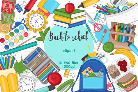 Back To School Clipart Education Illustrations ~ Creative Market