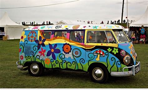 Hippy Blue Vw Campervan Vw Bus Vw Camper Vintage Vw Bus