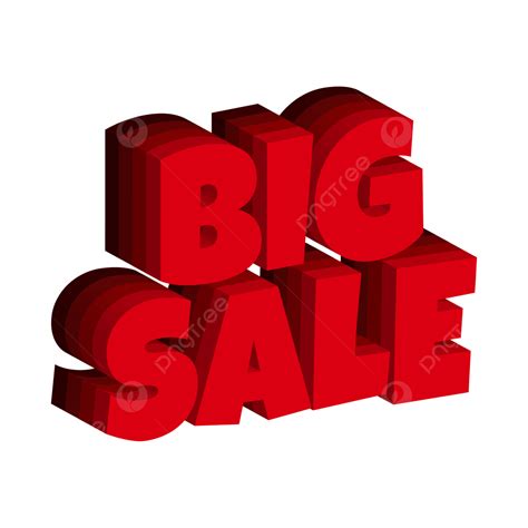 계층화 된 효과와 빨간색 3d 큰 판매 3d 큰 세일 할인 Png 일러스트 및 벡터 에 대한 무료 다운로드 Pngtree