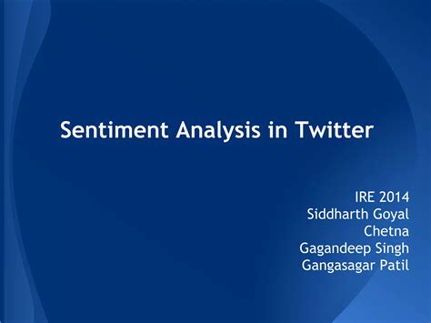 Ire2014 Sentiment Analysis Ppt Free Download