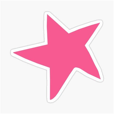 Pink Star Sticker By Alessiaart
