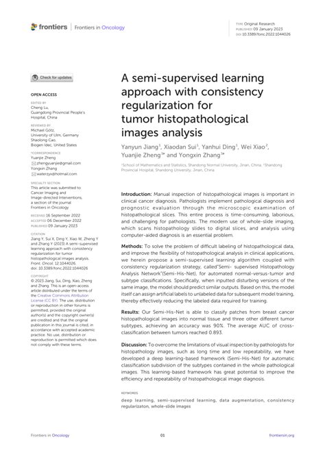 Pdf A Semi Supervised Learning Approach With Consistency