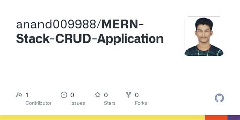 github anand009988 mern stack crud application