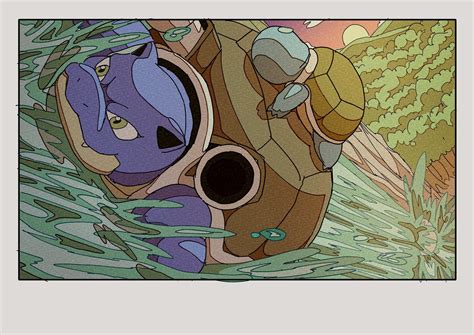 Squirtle And Blastoise Pokemon Drawn By Onamuzi Illust Danbooru