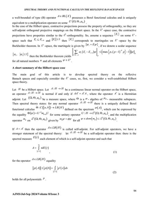 SPECTRAL THEORY AND FUNCTIONAL CALCULI IN THE REFLEXIVE BANACH SPACES PDF
