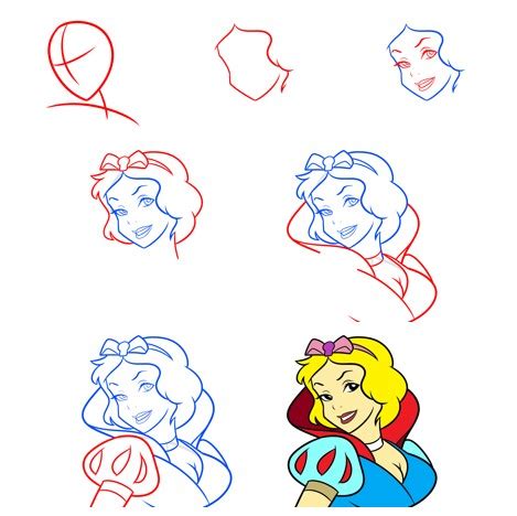 Easy And Cute Snow White Drawing Ideas Drawing Photos