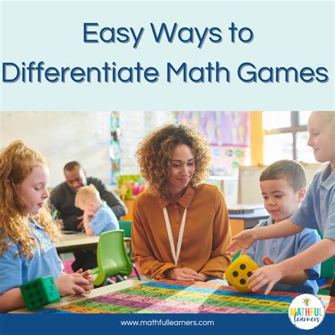 Easy Ways To Differentiate Math Games For All Learners Mathful Learners