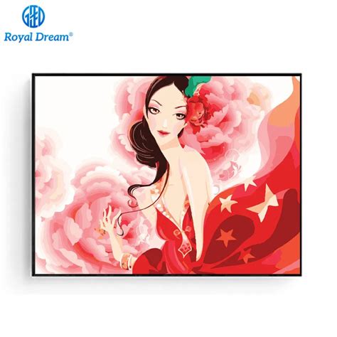 Aliexpress Com Buy Pretty Girl Picture Decoration Sexy Woman Drawings Painting By Numbers Hand