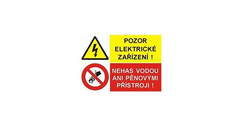 Cupro Tabule Pozor Elektrické Zařízení Nehas Vodou Ani Pěnovými