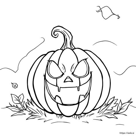 Scary Pumpkin Coloring