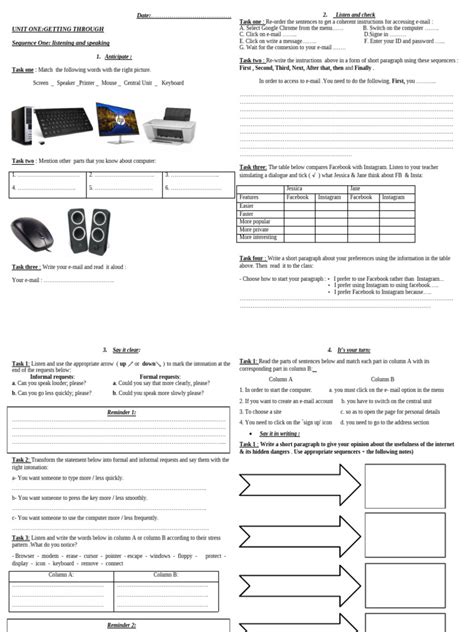 All The Unit 1 Getting Through As Handouts Pdf Linguistic Morphology Syntax