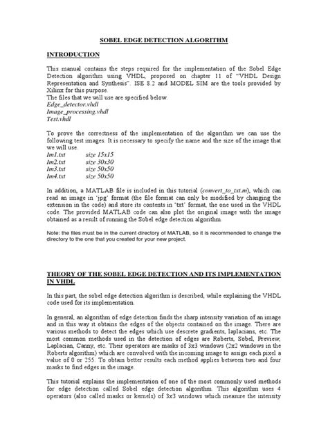 Sobel Edge Detection Algorithm Tutorial Pdf