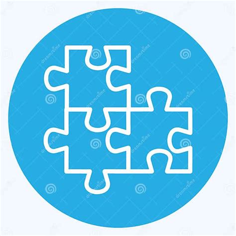 Icon Puzzles Suitable For Programming Symbol Blue Eyes Style Simple Design Editable Design