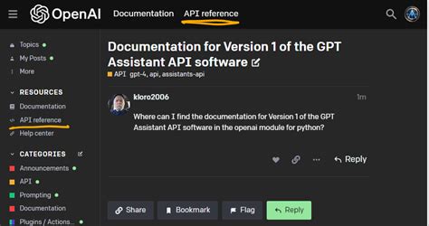 Documentation For Version 1 Of The Gpt Assistant Api Software Api Openai Developer Community
