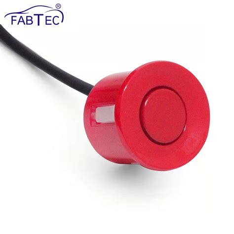 Fabtec Set Of 4 Red Car Parking Sensor Kit With Led Parking Assistant