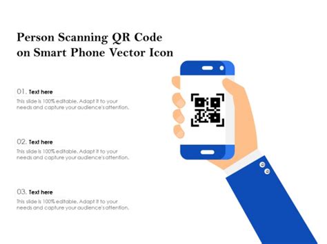 Person Scanning Qr Code On Smart Phone Vector Icon Ppt Powerpoint