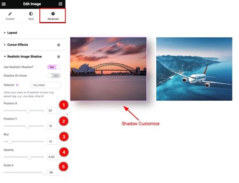 How To Use The Realistic Image Shadow Widget