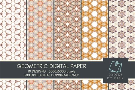 Geometric Pattern Digital Paper Graphic By Papersbyjosie · Creative Fabrica
