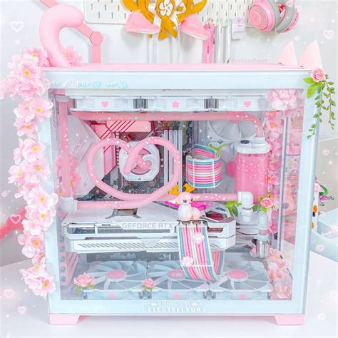 Kawaii Strawberry Cat Pink Gaming Pc Setup ♡ Game Room Design Video