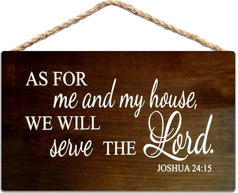 New Wood Sign 5x10 Inch Door Sign As For Me And My House We Will Serve