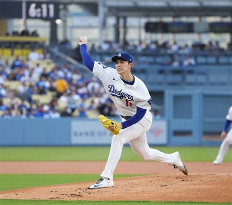 ＜ドジャース・カブス＞5回1失点のドジャース先発・佐々木（撮影・沢田 明徳） スポニチ Sponichi Annex 野球