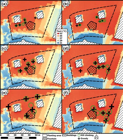 Locations For Trees From The Hill Climbing Algorithm With The Genetic