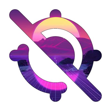 Image Icon Location Crosshairs Slash 80s Geometric Shapes Premium AI Generated Image