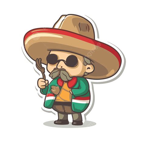 Cartoon Mexican With Glasses Clipart Vector Glasses Clipart Cartoon