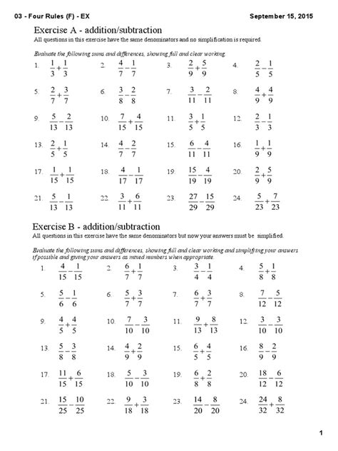 Fraction Arithmetic Pdf Fraction Mathematics Mathematical Objects