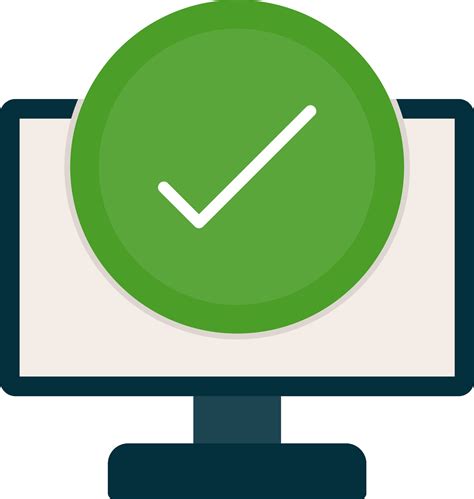 Computer Check Flat Icon Vector Art At Vecteezy