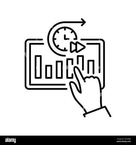 Predictive Analytics Line Icon Vector Isolated Element Editable