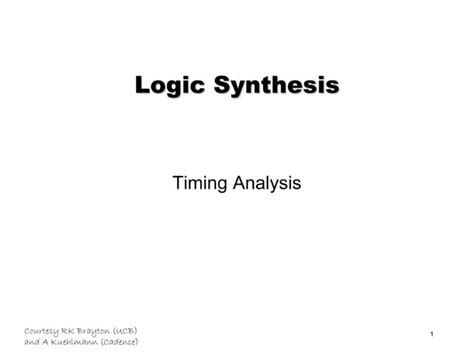 Timing Analysis Ppt