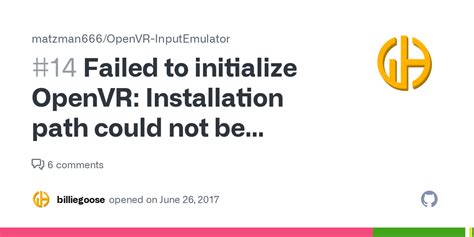 Failed To Initialize OpenVR Installation Path Could Not Be Located Issue Matzman