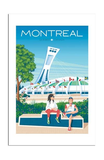 Montreal Quebec Travel Post Canvas Wall Art Olahoop Travel Posters