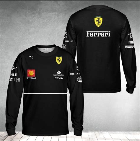 Ferrari F1 Long Sleeve Shirt Team Driver Shirt Etsy