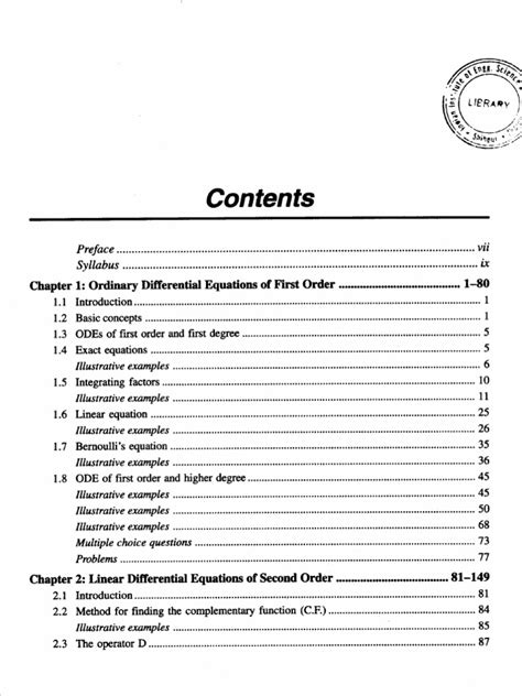 Contents A Textbook Of Engineering Mathematics Ii Samanta Guruprasad Pdf